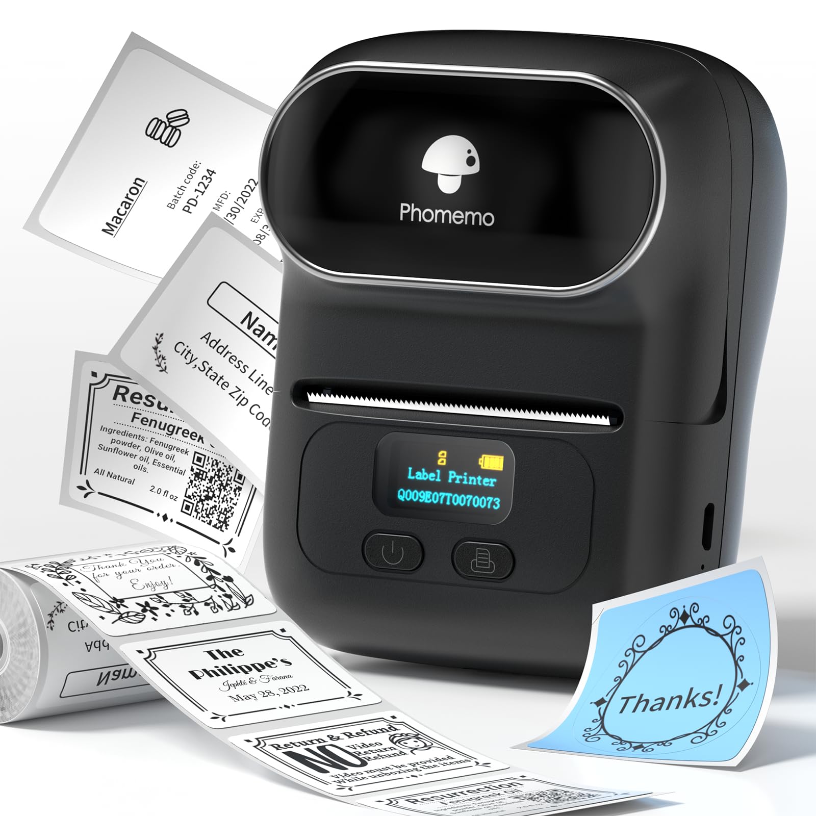 Phomemo M110 Thermal Label Maker - Barcode Label Printer Portable ...