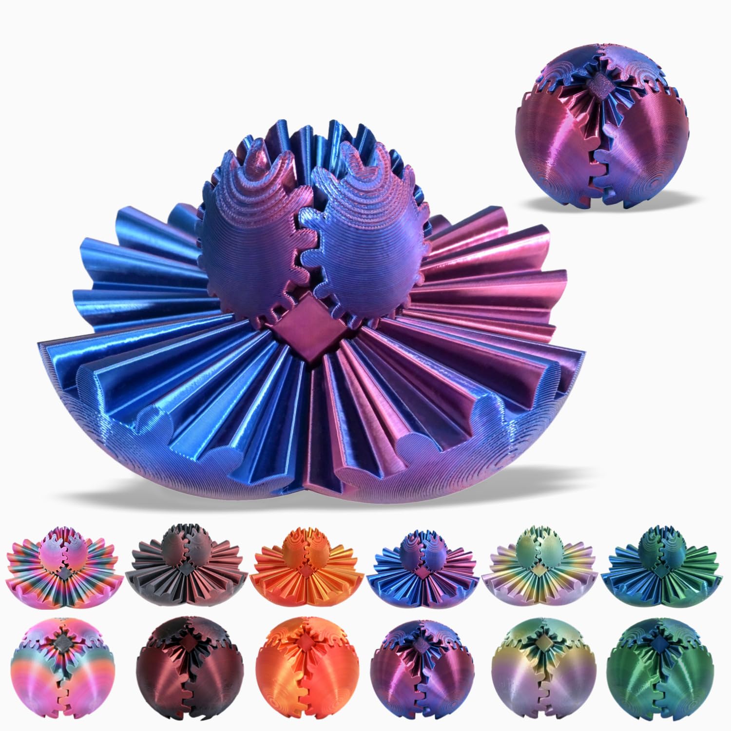 KyooteLfv Gear Ball, 3D Printed Gear Ball, Gear Sphere Fidget Toy ...