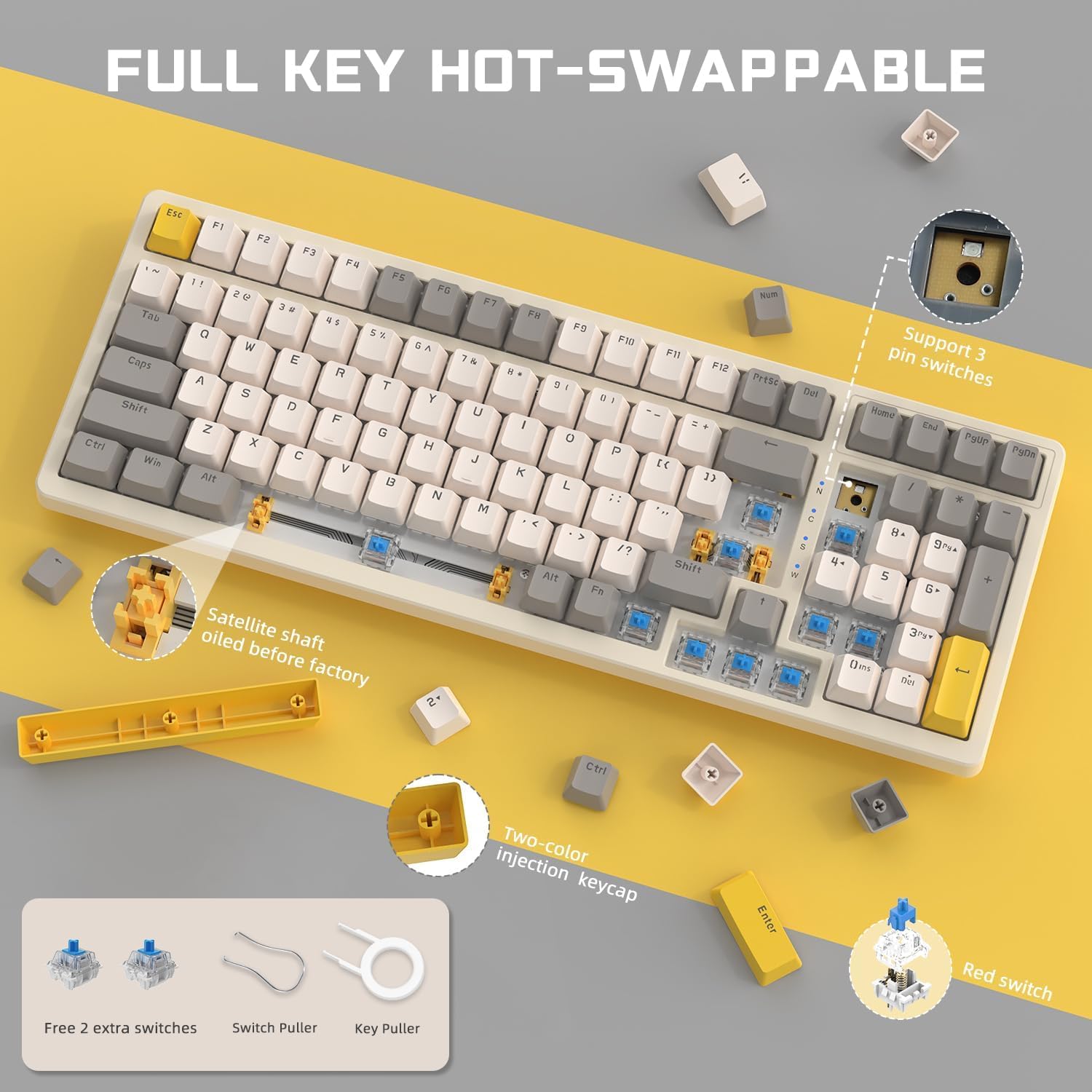 Mua Ajazz Mechanical Gaming Keyboard,Hot Swappable Mechanical Keyboard ...