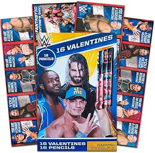 Amazon.com: WWE Wrestling Valentines Card Bundle (16 Cards with 16 ...
