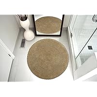 Amazon.com: Saffron Fabs Bath Rug 100% Soft Cotton 36 Inch Round ...