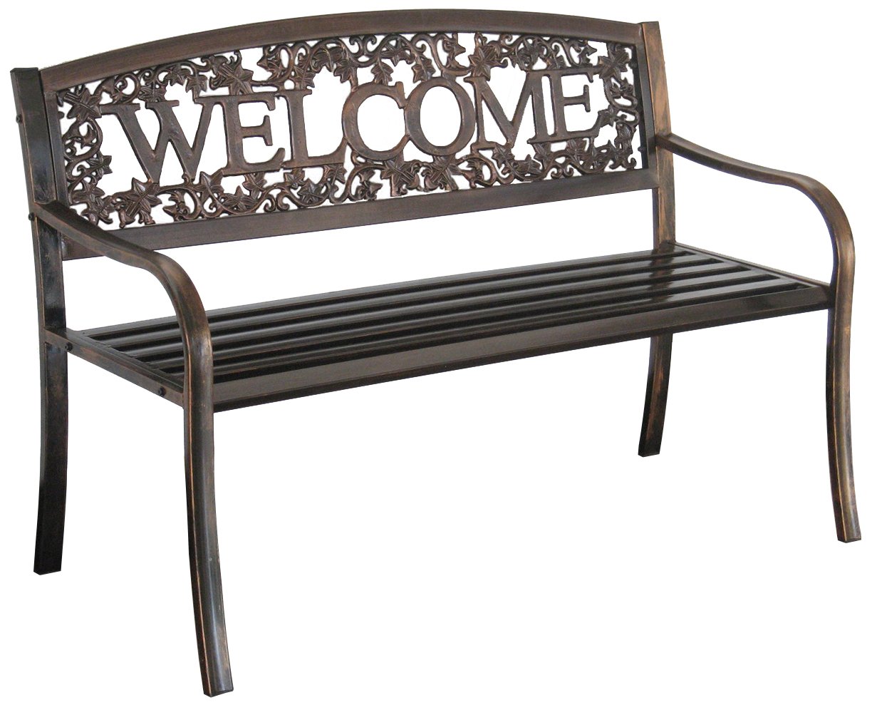 Mua Leigh Country TX94101 Metal Welcome Outdoor Bench trên Amazon Mỹ ...