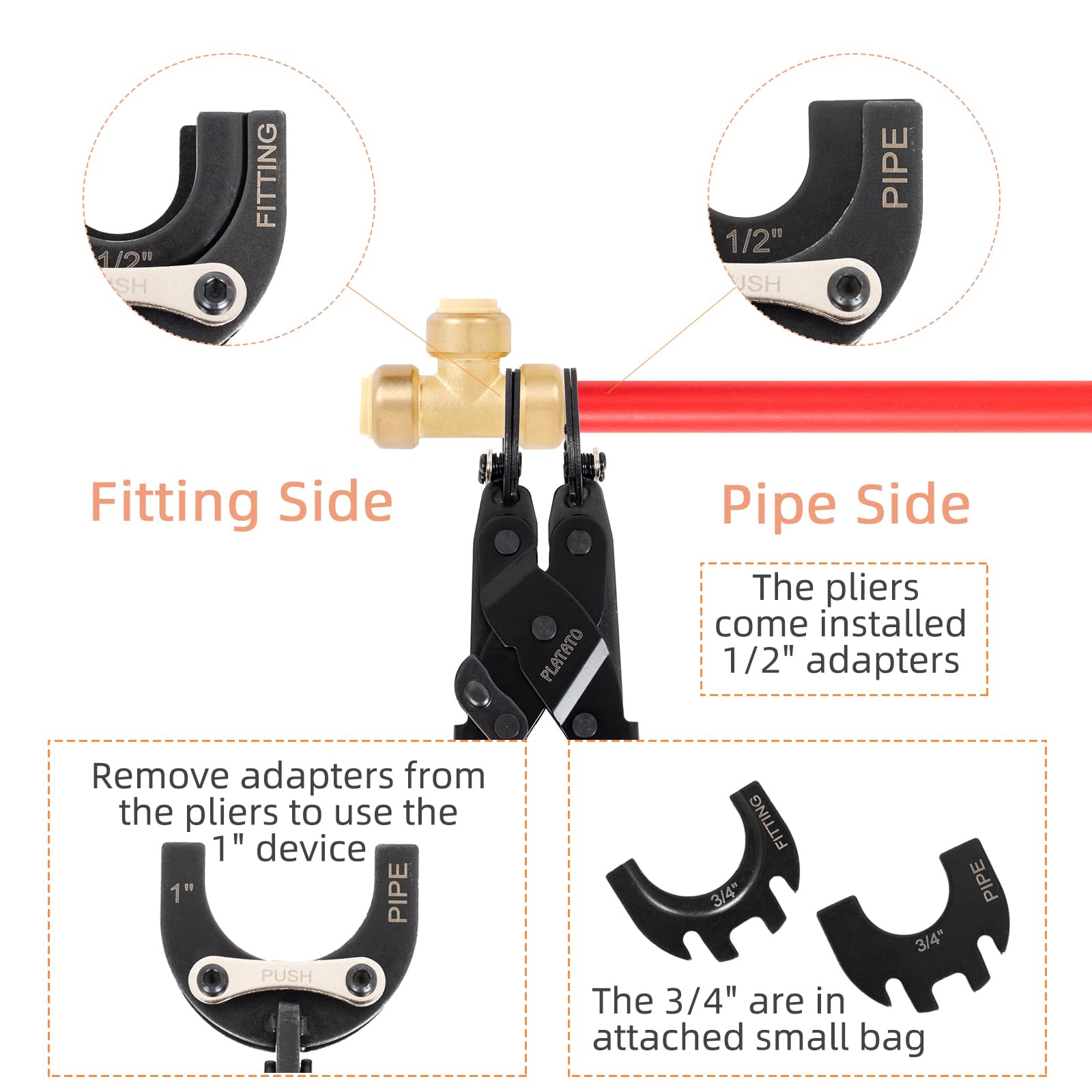 Mua PLATATO Push to Connect Removal Tool Disconnect Tongs Tool for 1/2 ...