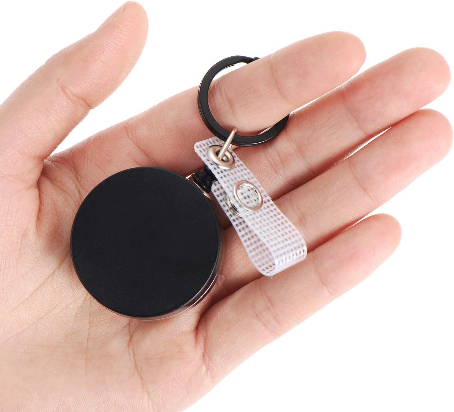 Sunnysam 3 Pack Heavy-Duty Key Chain Key Reels Retractable Key Holder ...