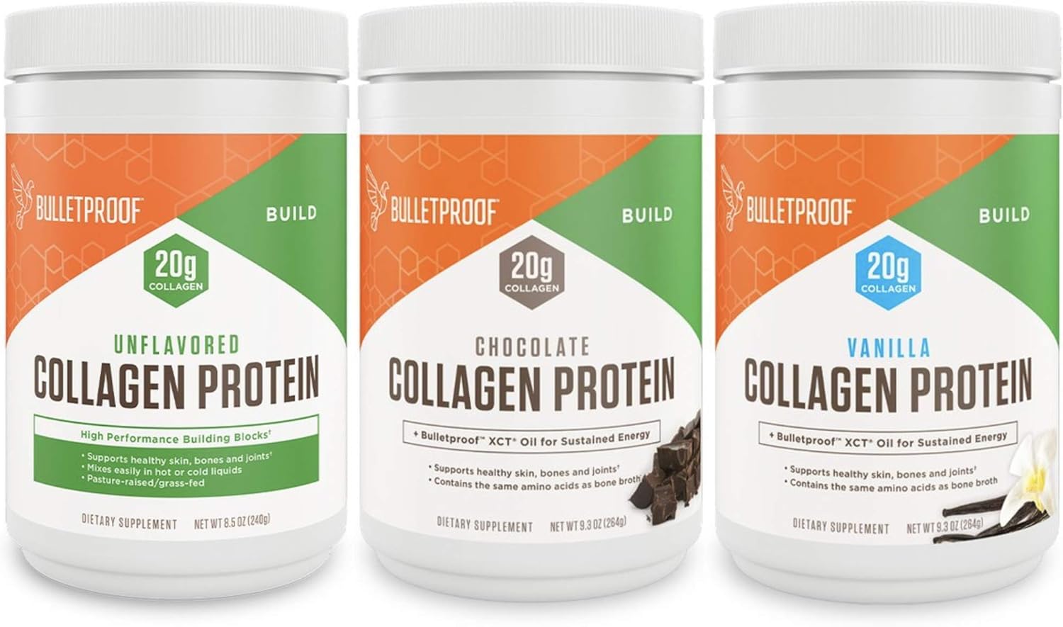 Amazon.com: Bulletproof Collagen Peptide Protein Variety Pack, 1 ...