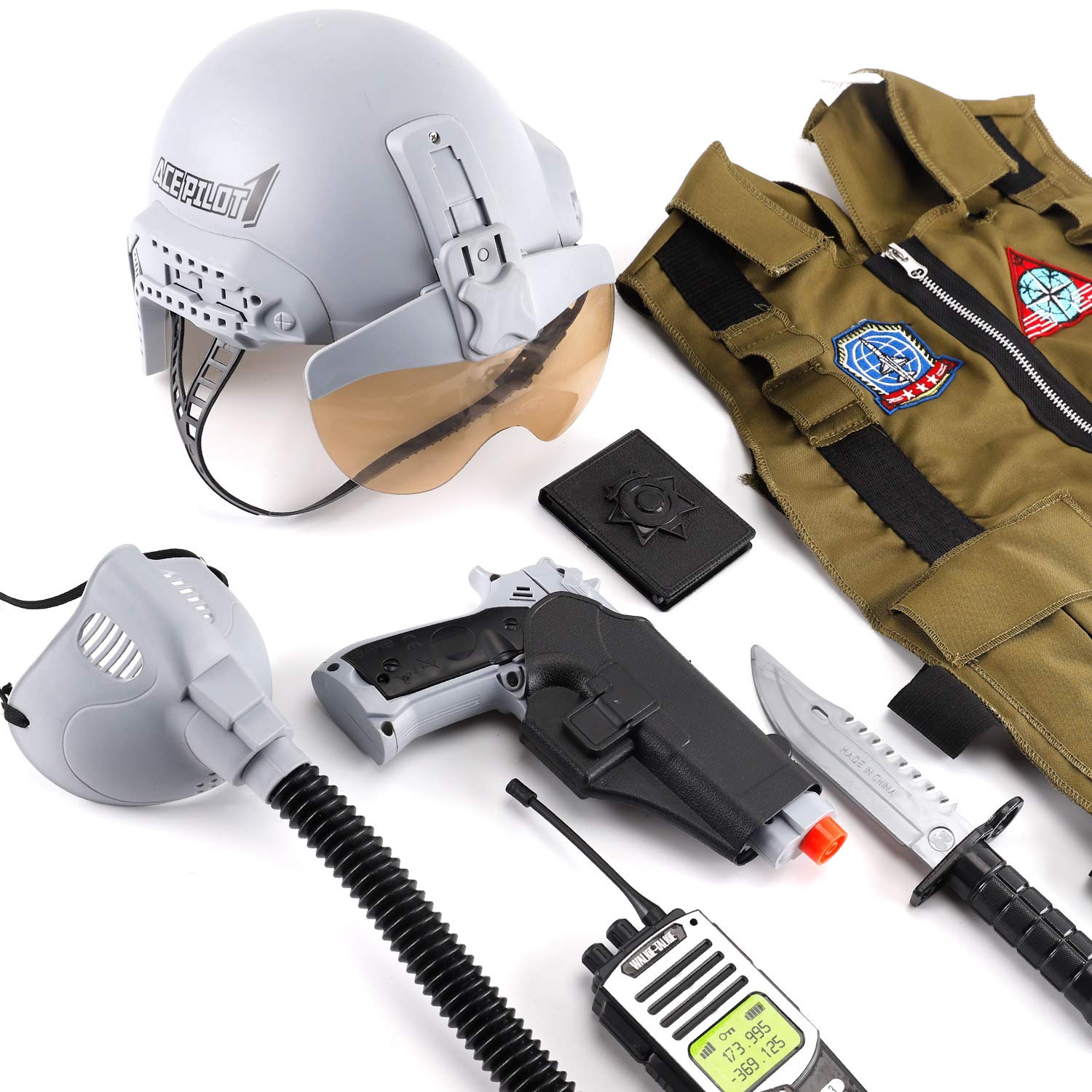 Liberty Imports Fighter Jet Pilot Kids Boy Costume Deluxe Dress Up, Air ...