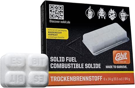 Amazon.com : Esbit Solid Fuel Tablets - 6 x 14g : Sports & Outdoors