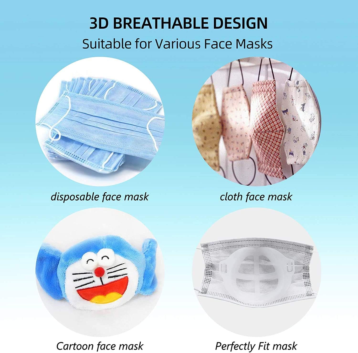3D Face Bracket Silicone Face Inner Support Frame Mouth And Nose ...