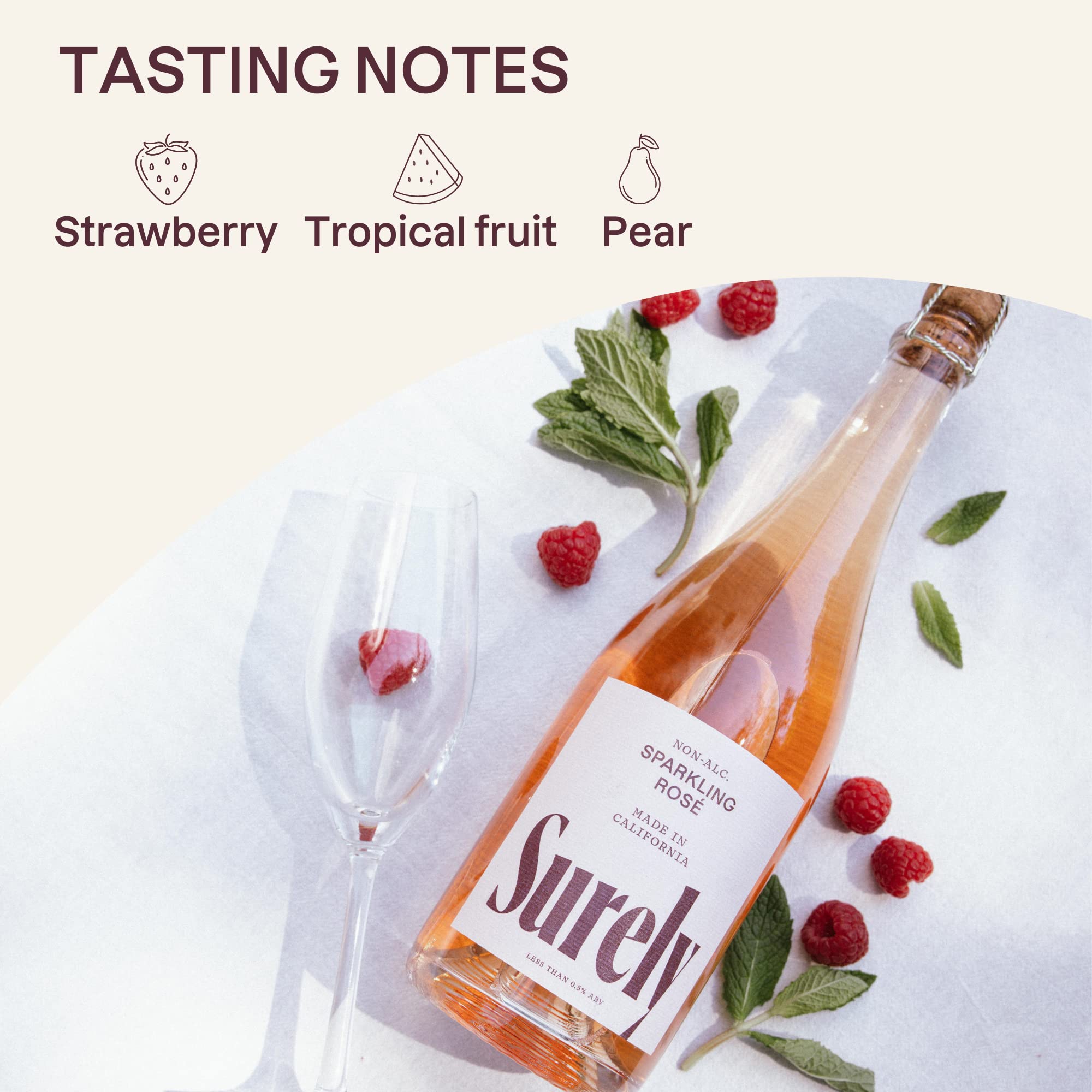 Mua Surely Non Alcoholic Wine, Sparkling Rosé, Alcohol-Removed ...