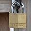Master Lock 140D Solid Brass Keyed Different Padlock with 1-9/16-Inch Wide Body, 1/4-Inch ...