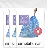 Amazon.com: simplehuman Code H Custom Fit Drawstring Trash Bags in ...