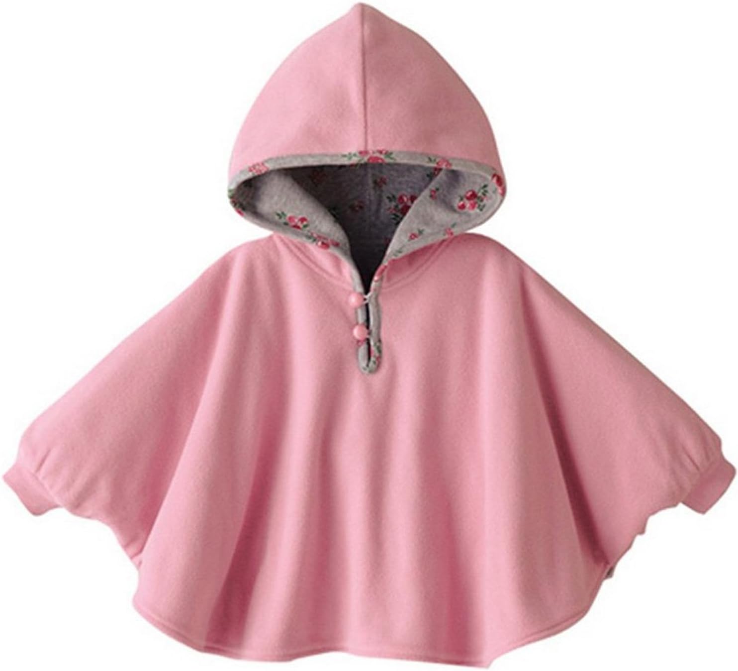 Losorn - Poncho con Capucha para niña con Capucha, Rosado, 100/2-3 ...