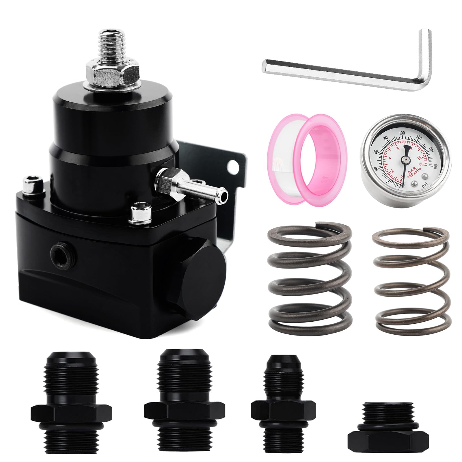 Joytrace Adjustable 3-70 PIS Fuel Pressure Regulator AN8 Feed Port ...