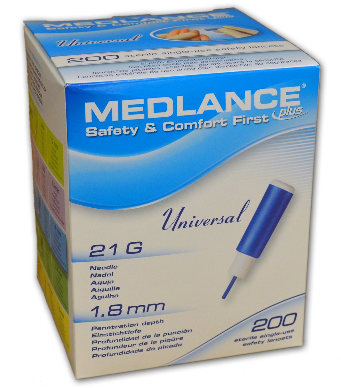Amazon.com: Medlance Plus Universal 21G Safety Lancets 200/bx ...