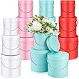 Amazon.com: Cholemy 12 Set Round Flower Boxes with Lids 3 Sizes Round ...