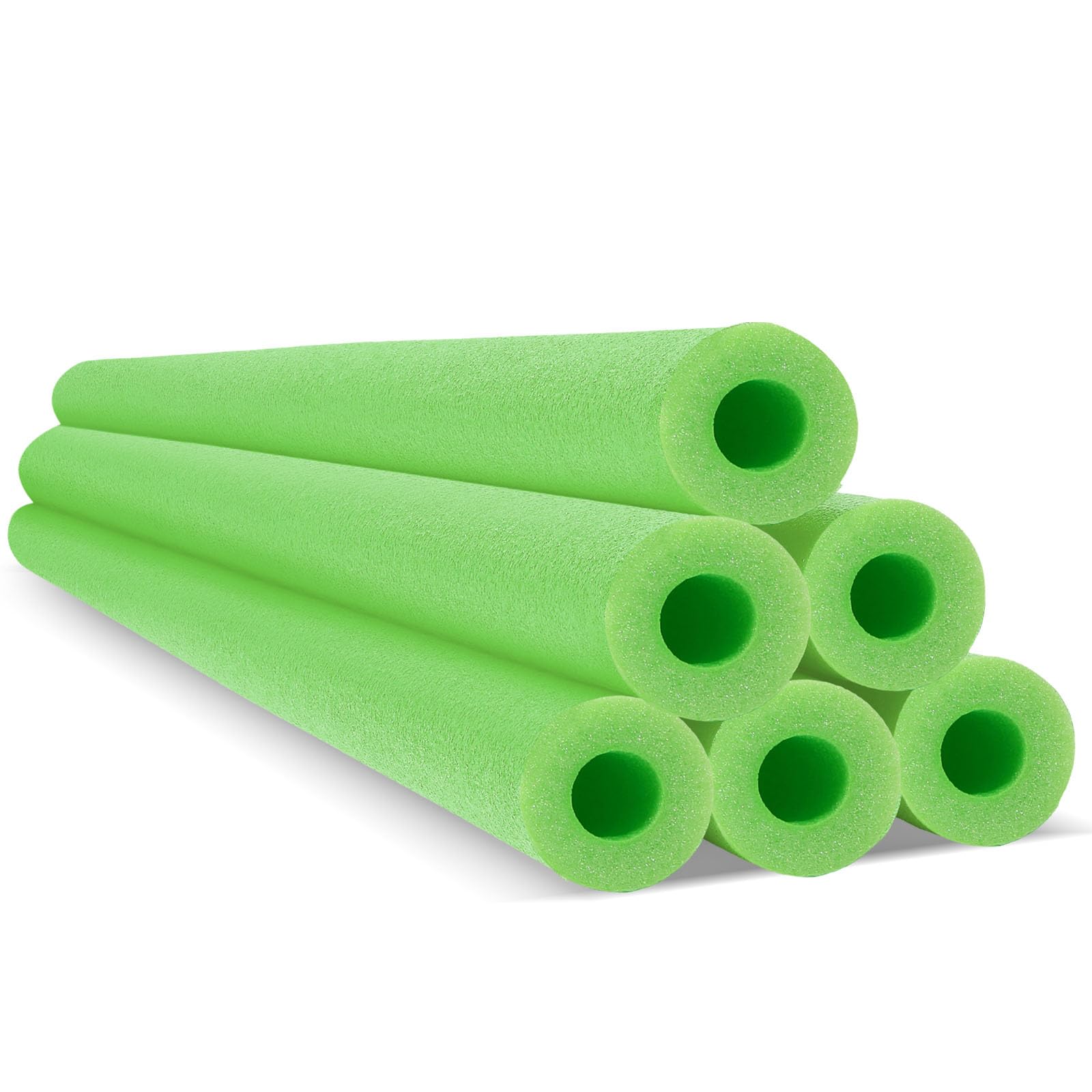 Hanaive 6 Pack Pool Foam Noodles Swim Hollow Bright Pool Noodles Bulk ...