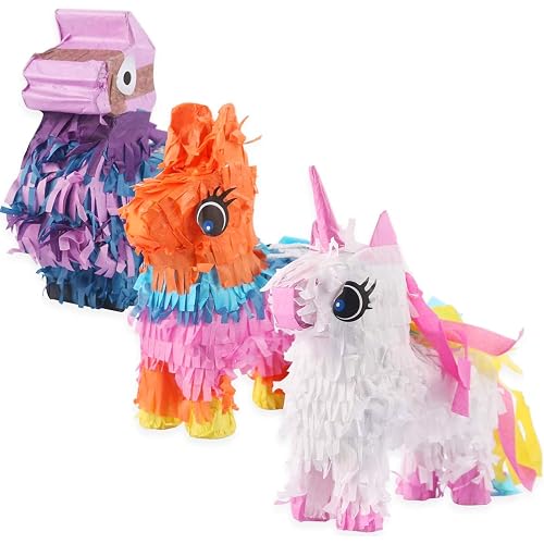 3 Pack Mexican Mini Pinatas - Unique Unicorn Pinatas Donkey Camel ...