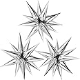 Amazon.com: 36 Pcs Silver Star Balloons Explosion 12 Point Foil Cone ...
