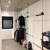 Yosoo Carril de Ropa de Acero Resistente,Bastidor de Ropa Altura ...