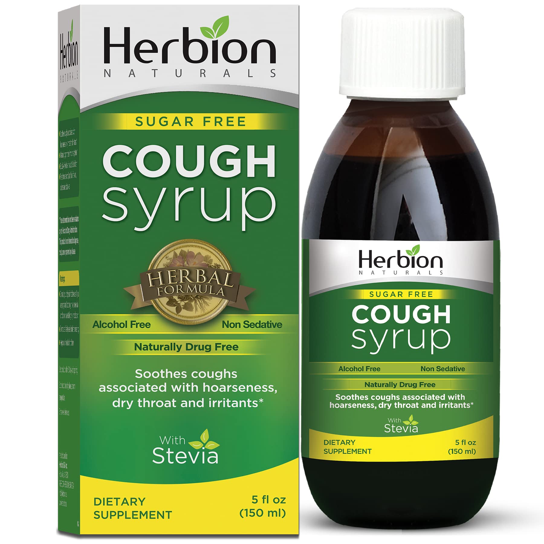 Mua Herbion Naturals Cough Syrup with Stevia, Green, Sugar Free, 5.0 Fl ...