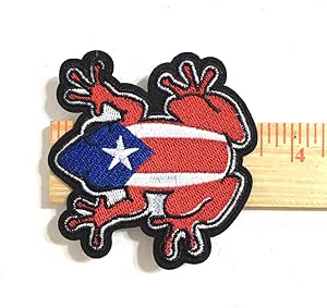 Amazon.com: el coquí Puerto Rico Flag Patch Ron on or sew on Boricua ...
