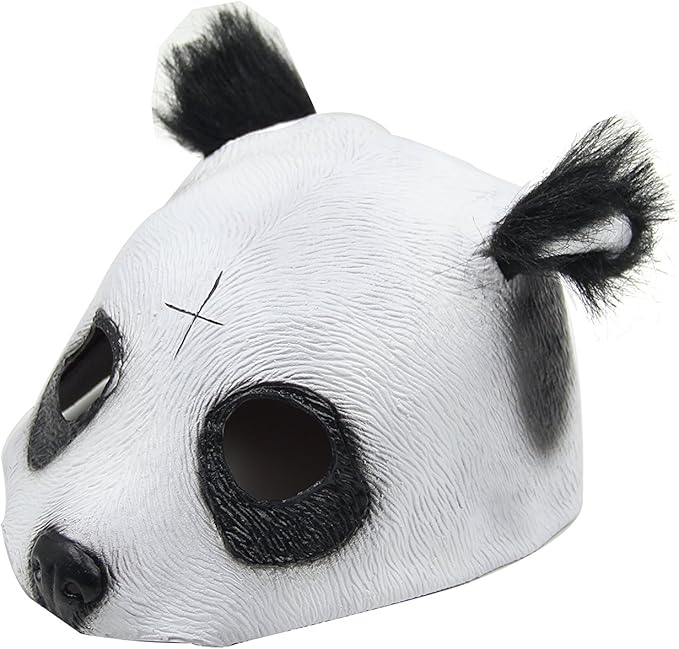 ASVP Shop® Cro Panda Maske mit Kopfband zum Schnüren, Design mit Kreuz ...