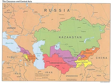 Amazon.com: Gifts Delight Laminated 19x14 Poster The Caucasus and ...
