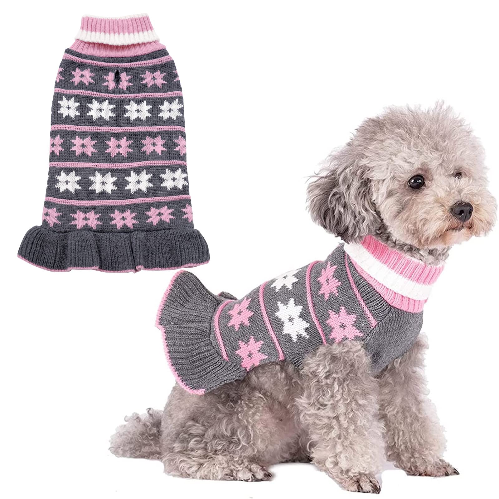 KYEESE Dog Sweater for Medium Dogs Fall Winter Dog Clothes Warm Dog ...
