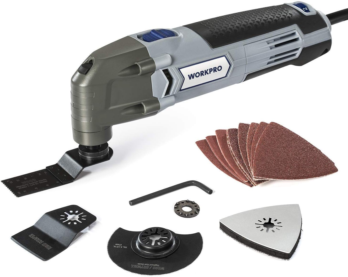 WORKPRO Oscillating Multi Tool, 300W, 6 Variable Speeds 10000-23000rpm ...