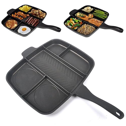 Master Pan Divided Frying Pan for All-in-One Cooked Breakfast & More ...