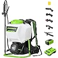 Amazon.com: Greenworks 40V Cordless Backpack Sprayer (4 Gallon / 5 Tips ...