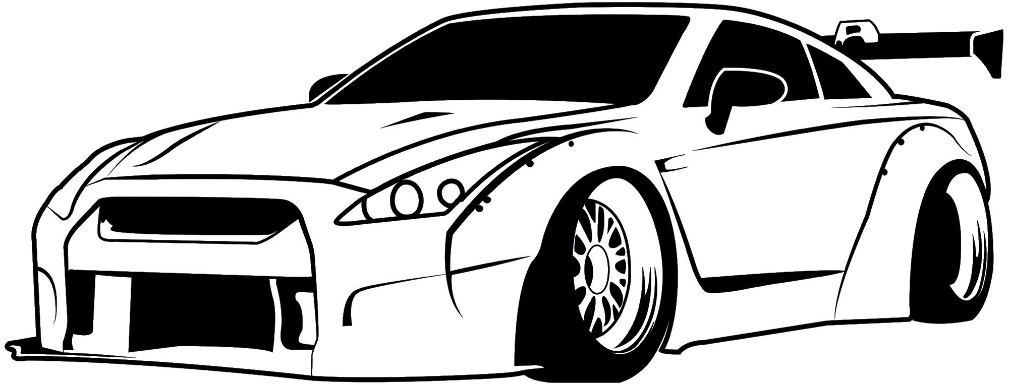 Buy Nissan GTR R35 Libertywalk JDM Skyline Vinyl Wall Decal Online at ...