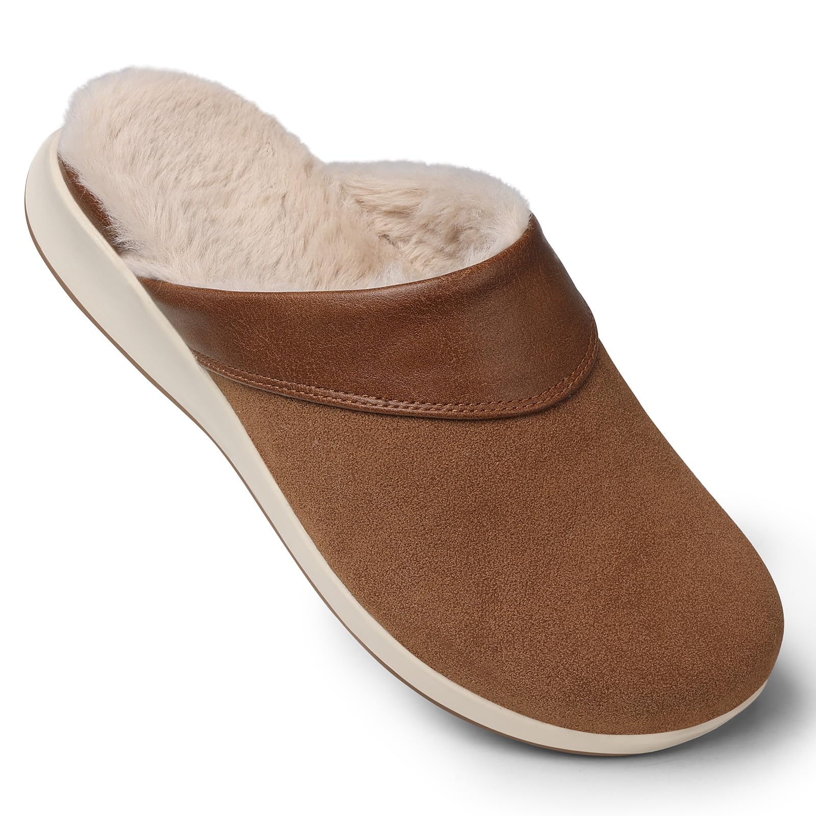 TEMOFON Clogs for Women Comfortable Mules: Slip on Fuzzy Shoes - Closed ...