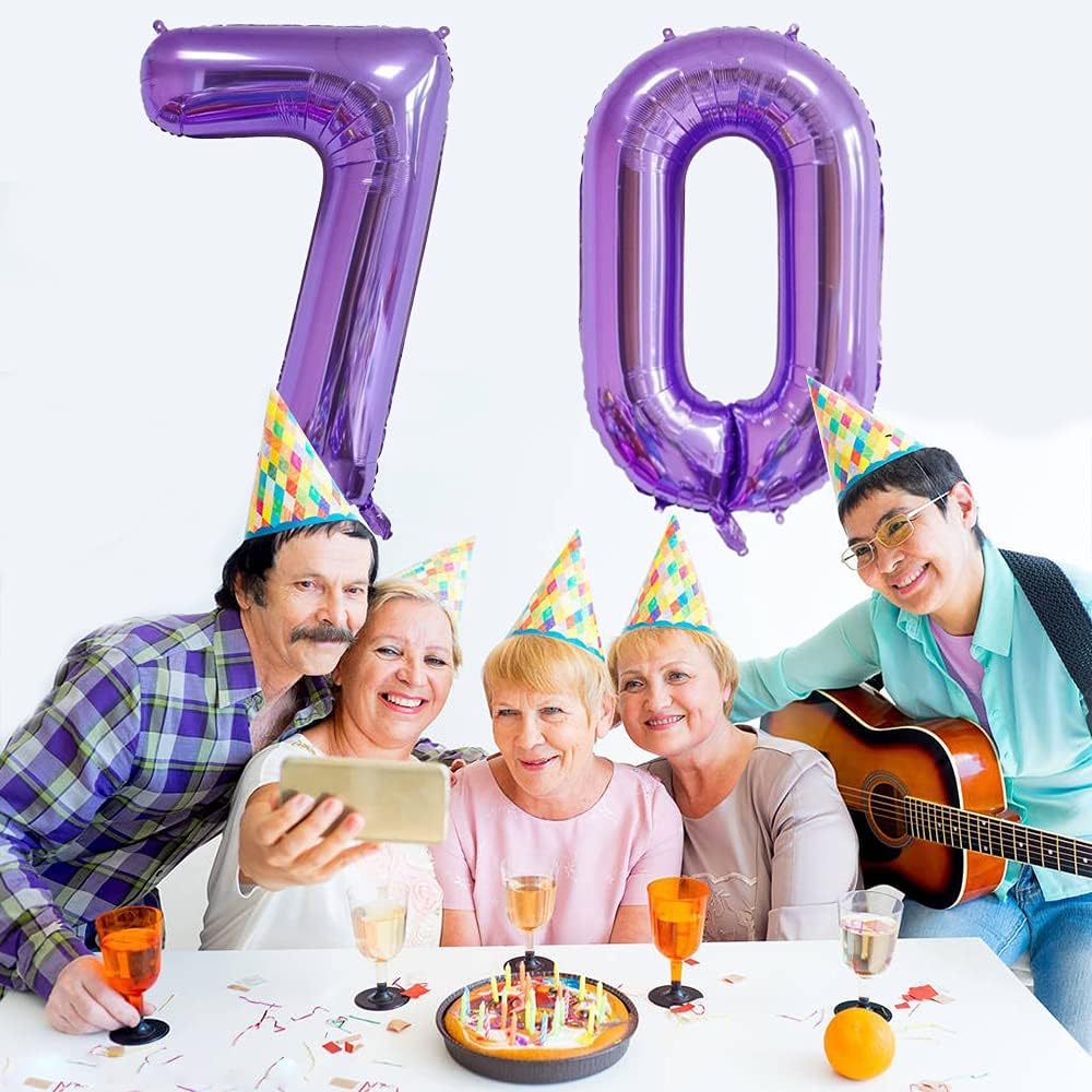 Xihuimay Number 70 Balloons 40 inch Digital Balloon Alphabet 70 ...