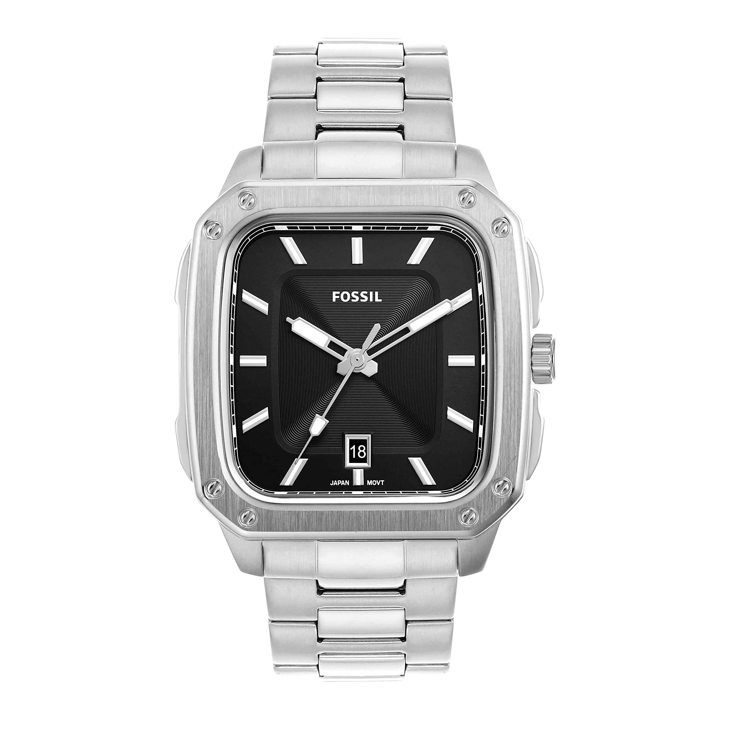 Mua Inscription Men's Watch with Square Case and Stainless Steel ...