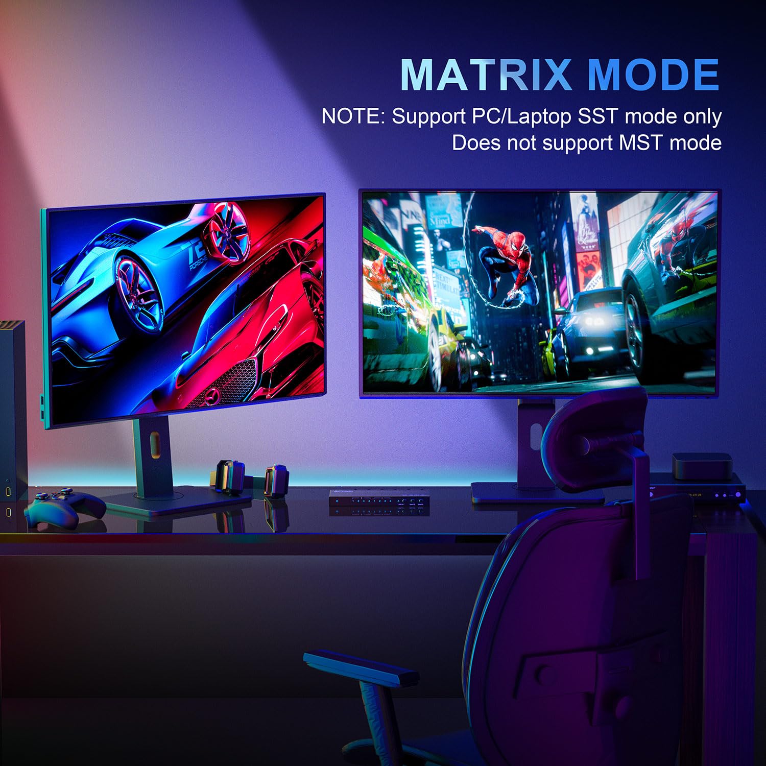 Mua PORTTA HDMI Matrix 4 in 2 out 4K 60Hz 4:4:4, 4x2 Switch Splitter ...