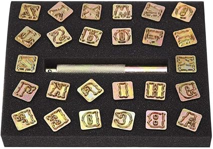 Amazon.de: 26 Stücke Alphabet Buchstaben Symbol Stempel Punsch Set Für ...