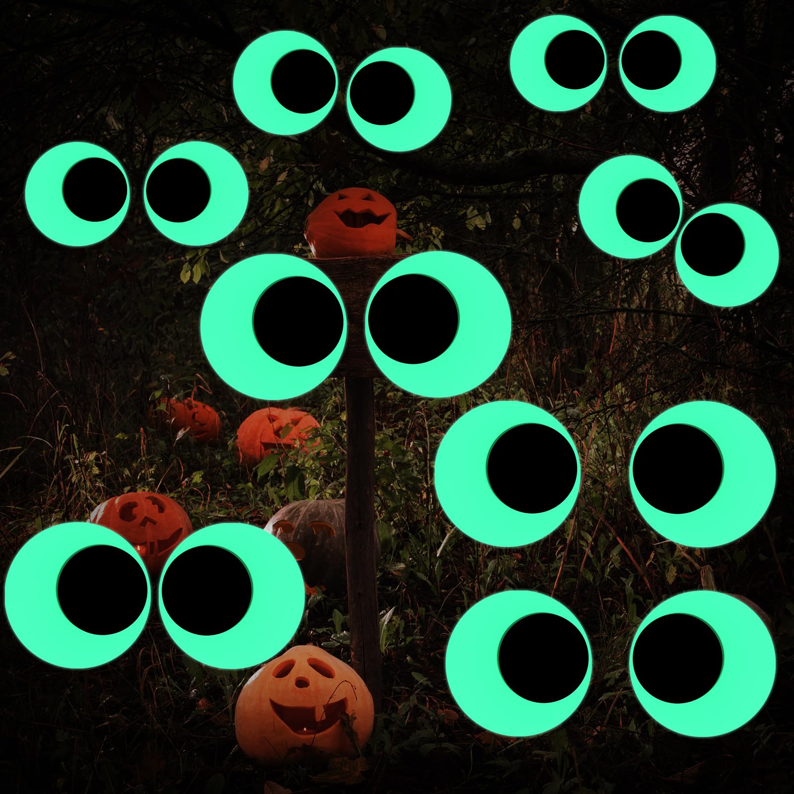 Weysat 8 Pairs 7.1 Inch Glow in The Dark Halloween Eyes Giant Glowing ...