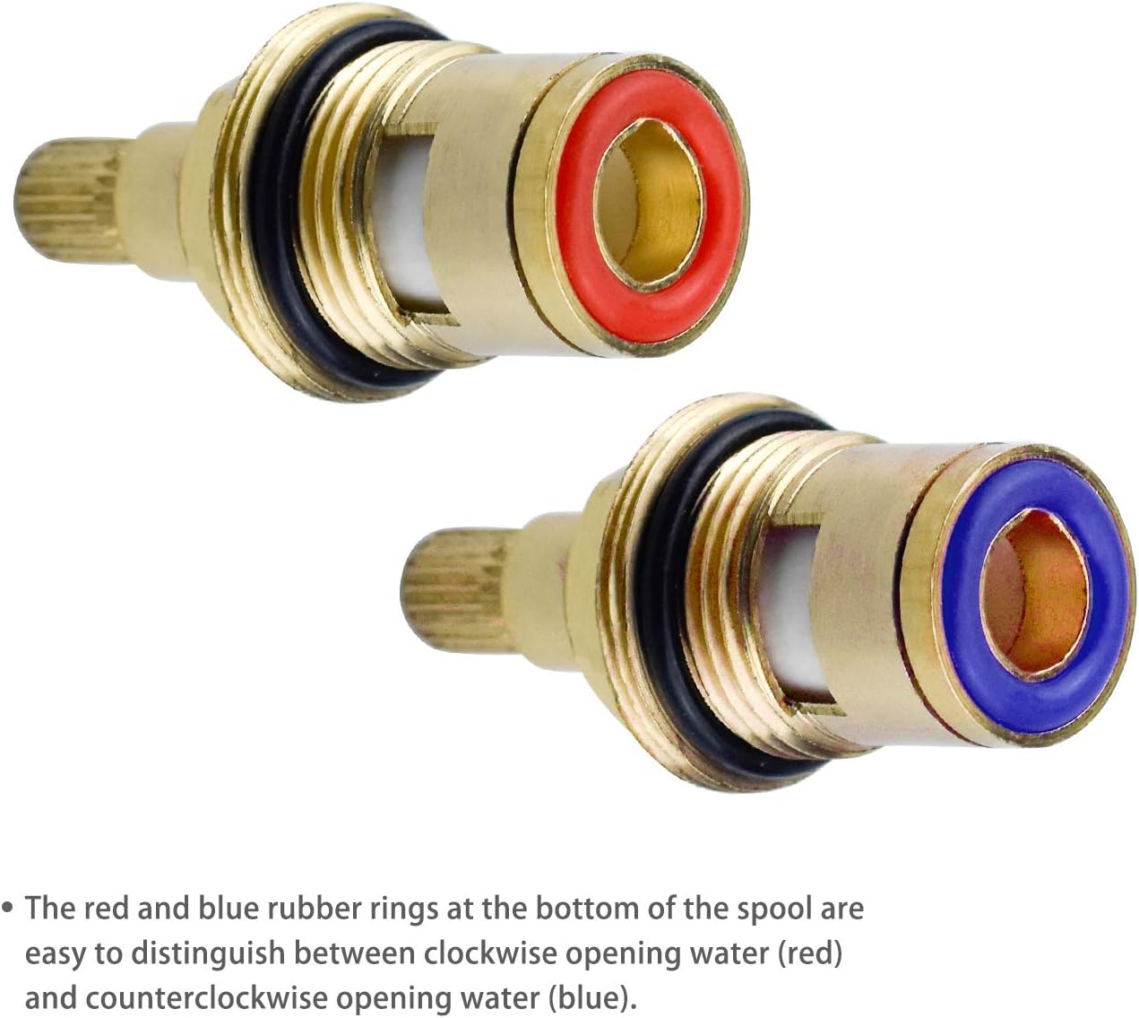 Parti per rubinetti 1 Coppia di Ricambio in Ottone Stelo Valvola a ...