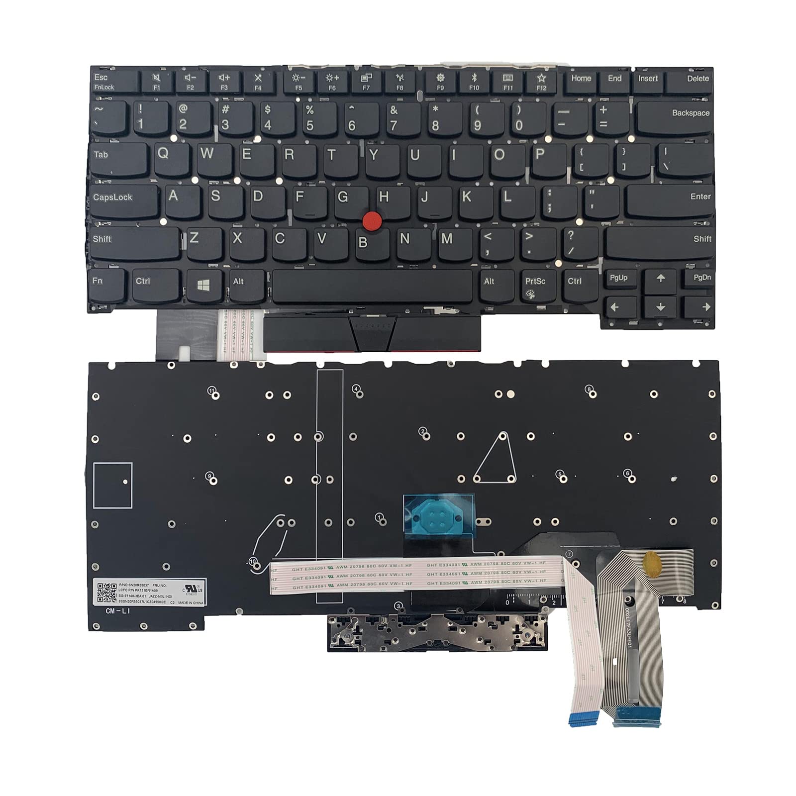LXDDP Laptop Replacement US Layout Keyboard for Lenovo ThinkPad T490S ...