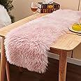 Amazon.com: Table Runner, Modern Pink Dresser Fur Table Runners for ...