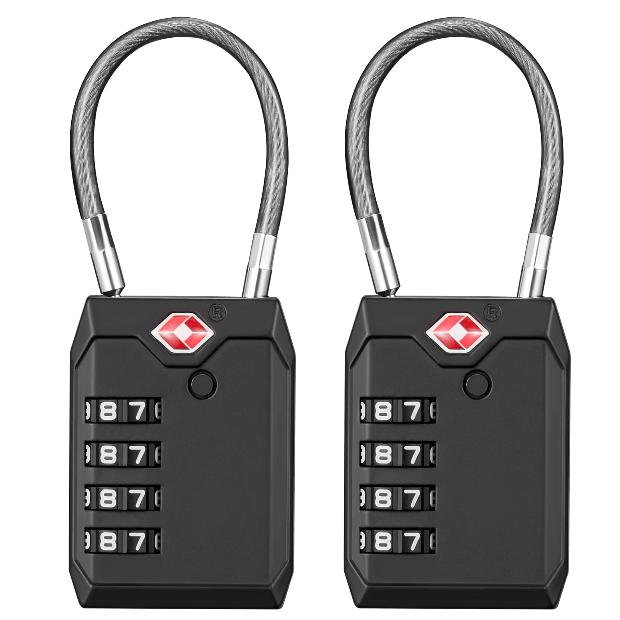 Puroma TSA Locks for Luggage, 2 Pack Luggage Locks TSA Approved 4-Digit ...