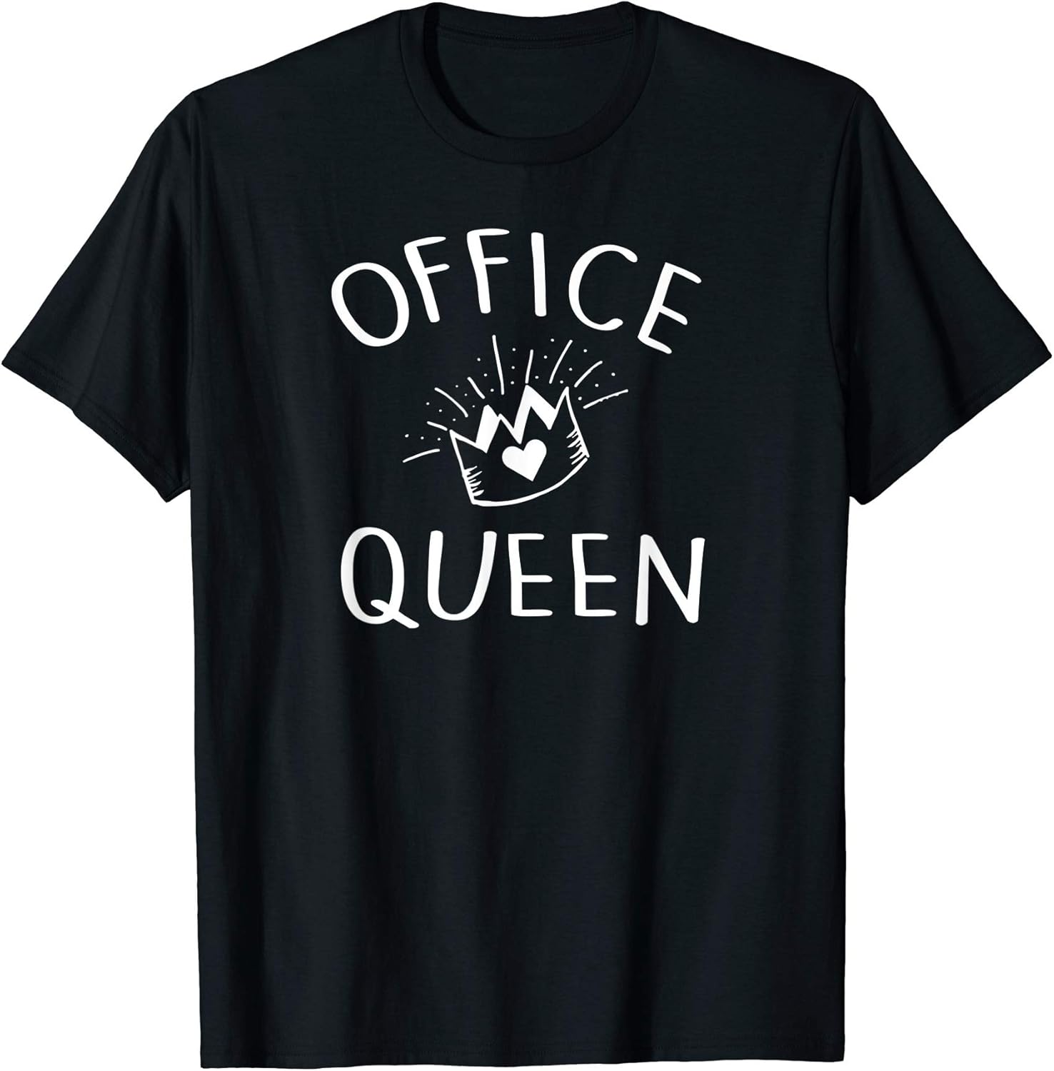 Women's Women's Office Queen Funny Workplace Gift T-Shirt Medium Black ...
