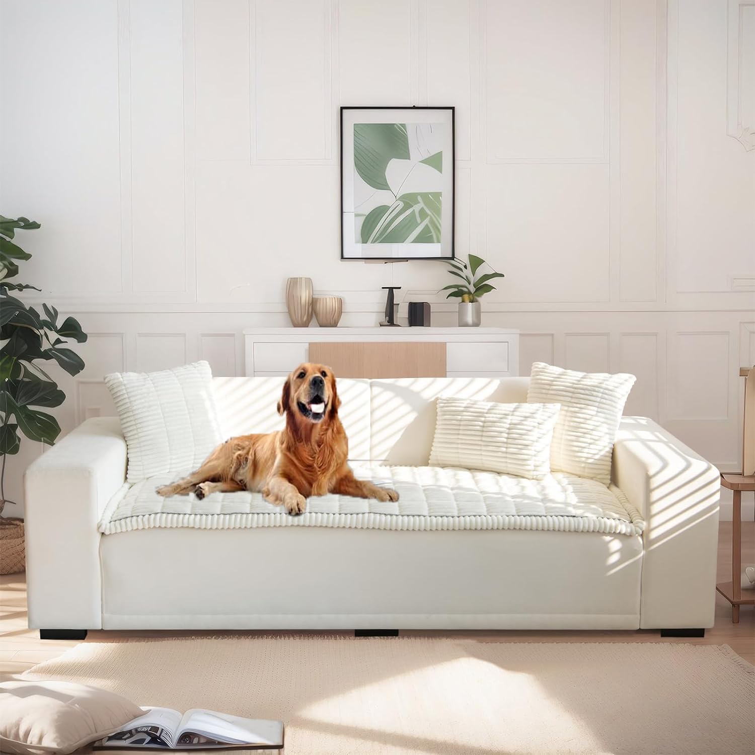 LiveGo Fuzzy Couch Covers For Pets Couch Protector For Dogs Garden