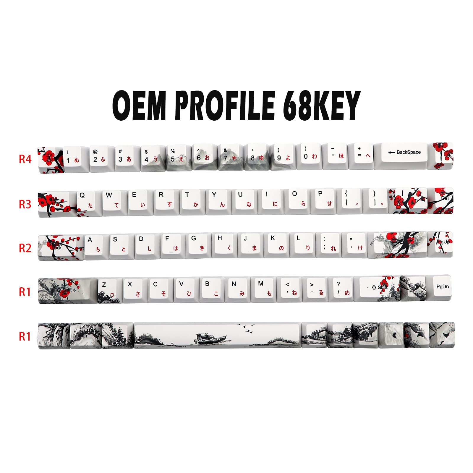 Mua JSJT Custom Keycap-Keycaps 65 Percent Suitable for GK68/RK68 ...