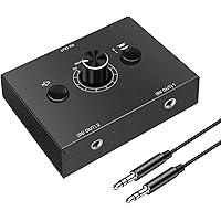 Amazon.com: 3.5mm Audio Switcher, 2 Input 1 Output / 1 Input 2 Output Audio Splitter Switcher ...