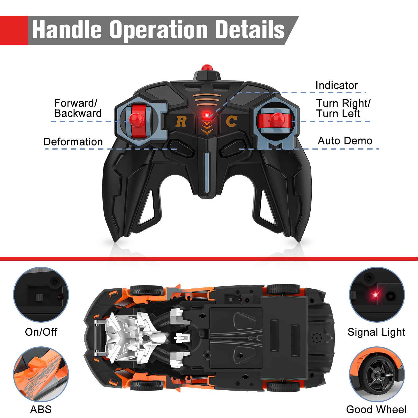 Mua BLUEJAY Transform Rc Cars for Boys 4-7 8-12, 2.4Ghz 1:18 Scale ...