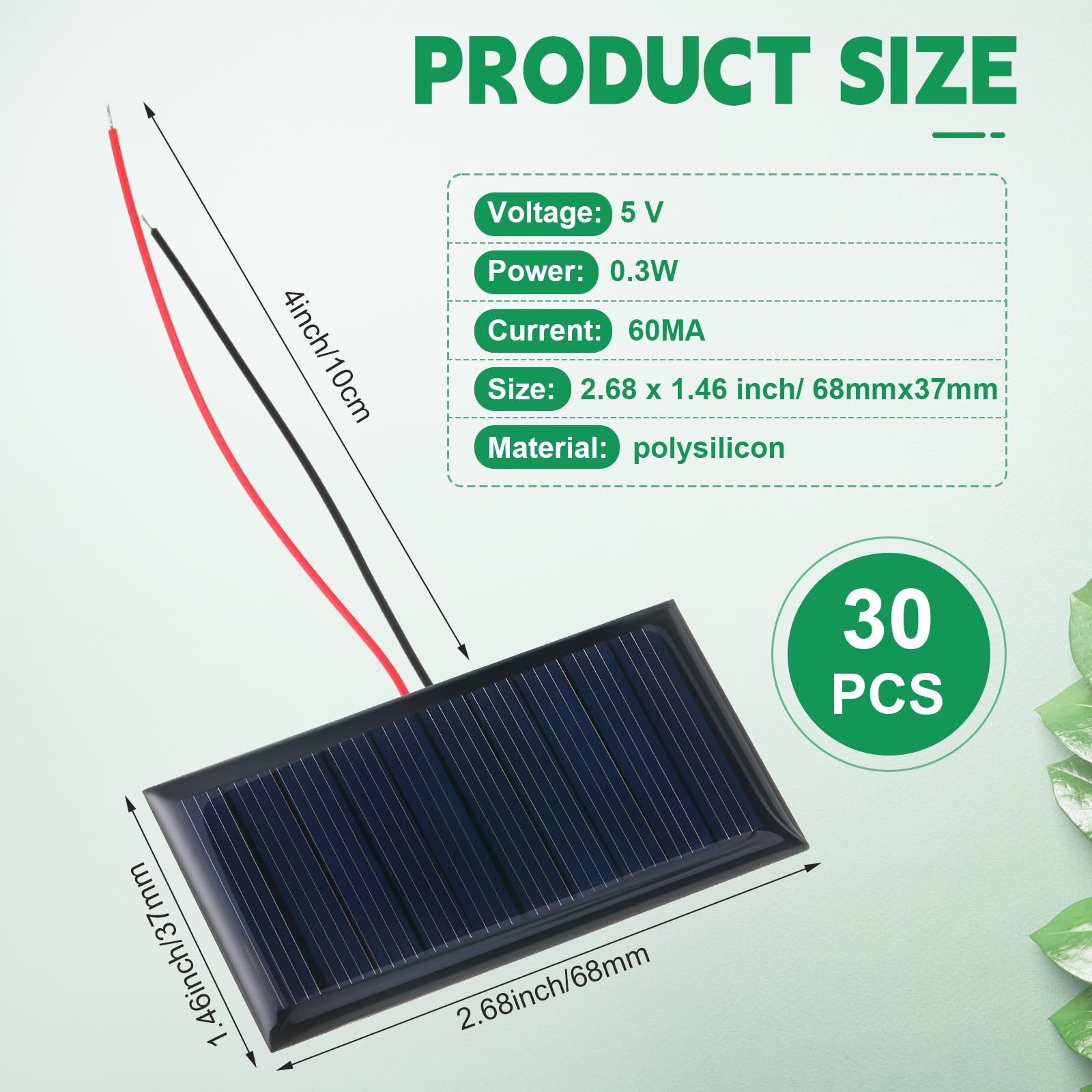 Mua Retisee 30 Pcs Small Solar Panels Mini Polycrystalline Solar Cells ...