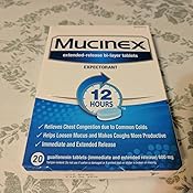 Mucinex Chest Congestion Guaifenesin 600 mg Tablets Expectorant (Cough ...