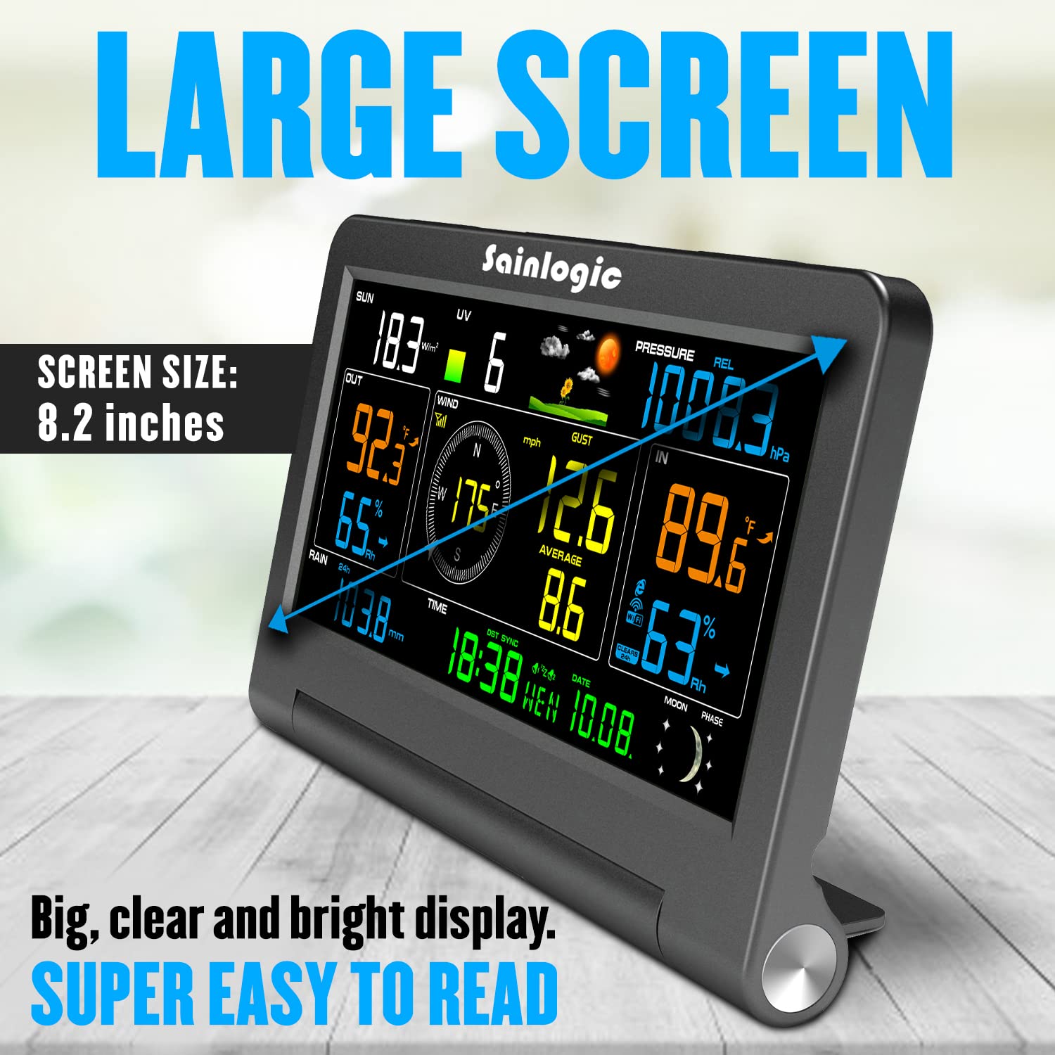 Mua Sainlogic Weather Station Wireless Indoor Outdoor with Color ...